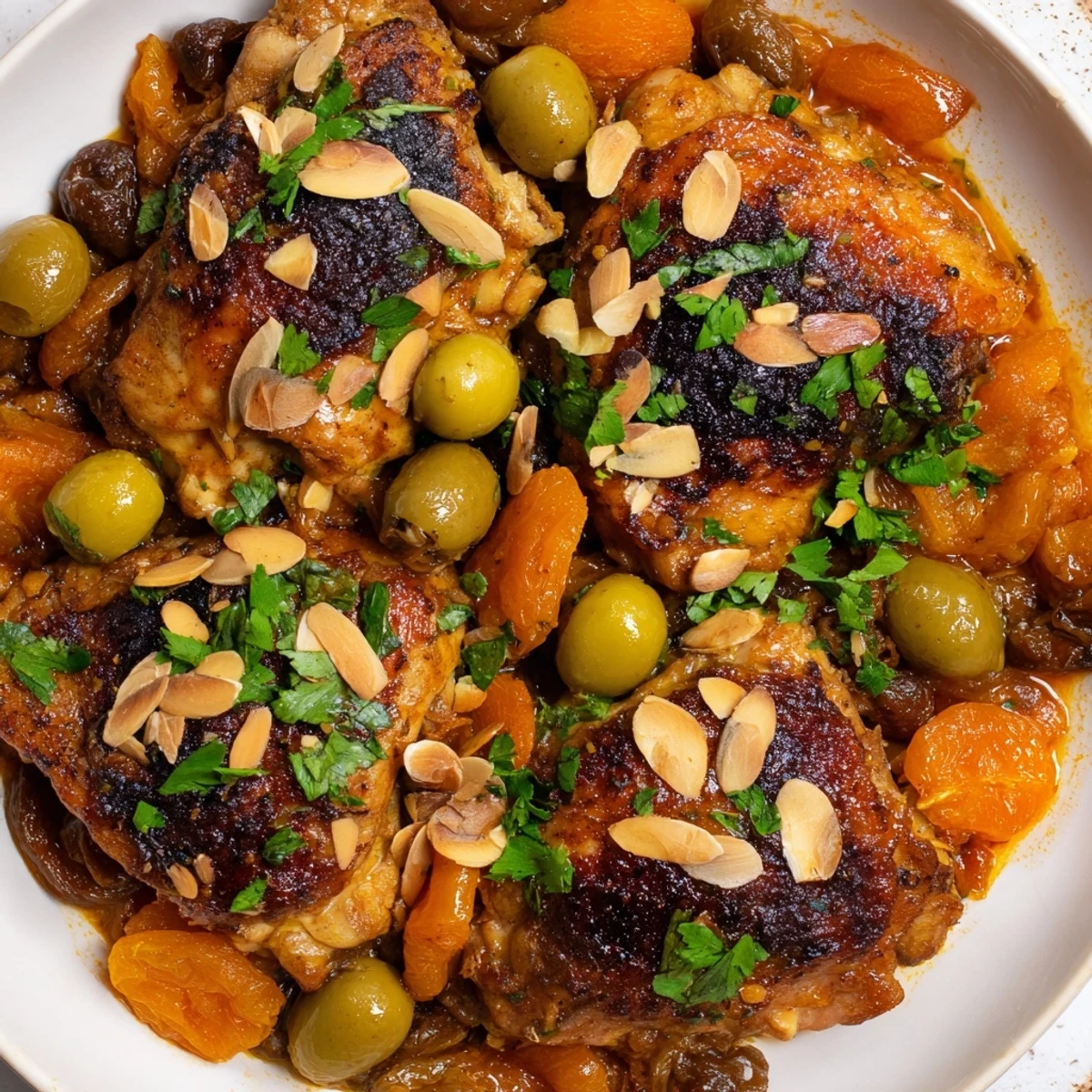 Fragrant Moroccan Tagine with Apricots and Olives